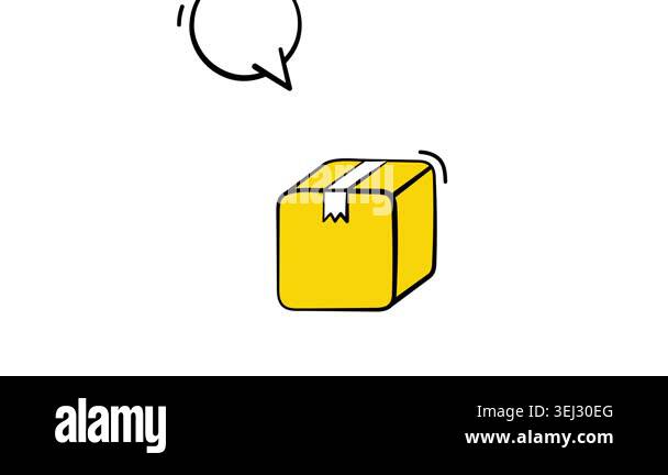 Confirmed parcel animated icon, approved orders, ecommerce packages ...