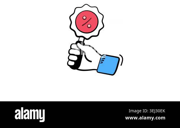 Badge with percentage symbol for sale and offer representation doodle ...