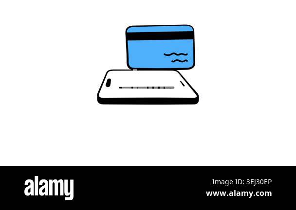 Have a look at this amazing hand drawn animated icon of mobile payment ...