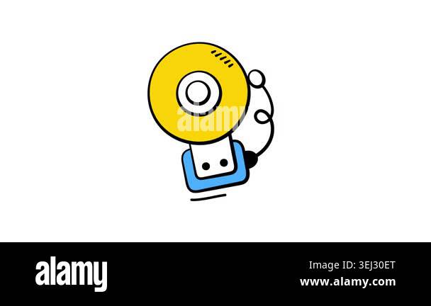 Take your hands on this amazing animated icon of school bell, trendy ...