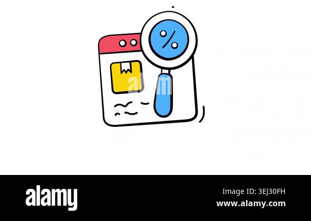 Product search hand drawn doodle animated icon in trendy style Stock ...