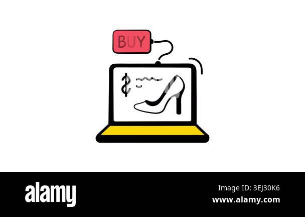 Take a look at this amazing hand drawn animated icon of online shopping ...