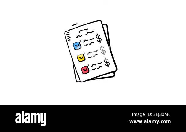 Take a look at this amazing doodle style animated icon oof budget list ...