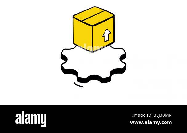 Well designed amazing hand drawn animated icon of delivery management ...