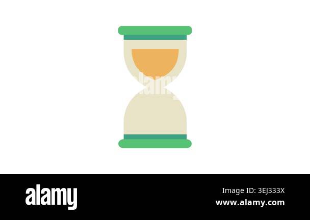 This flat, colorful hourglass animated icon is perfect for illustrating ...