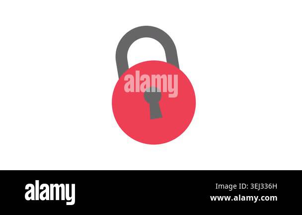 A minimalist vector animated icon of a silver key with a gray head ...