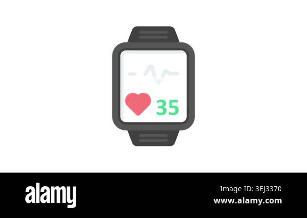 Fitness tracker vector design in flat style, ready to use animated icon ...