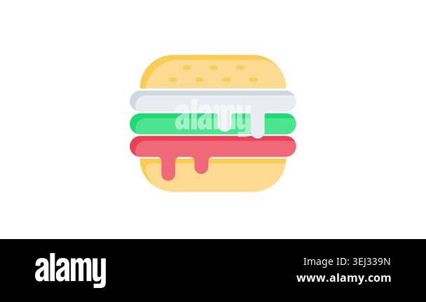 No junk food, no burger vector, unique and premium vector Stock Video ...