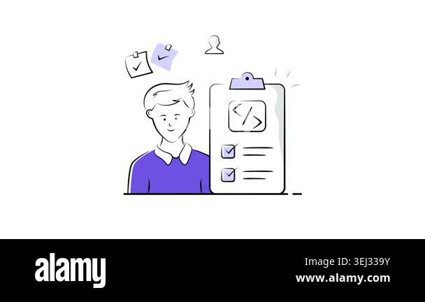 Take your hands on this creative animated illustration of task list in ...