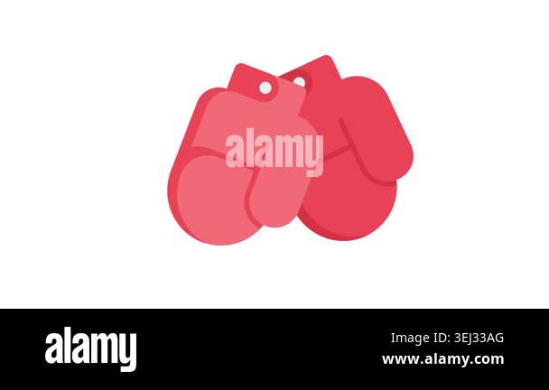Trendy flat animated icon of boxing gloves, editable vector of gaming ...
