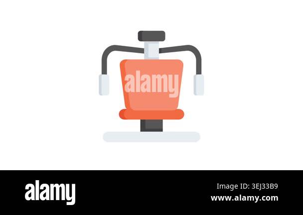 Grab this beautifully designed flat animated icon of Gym machine ...
