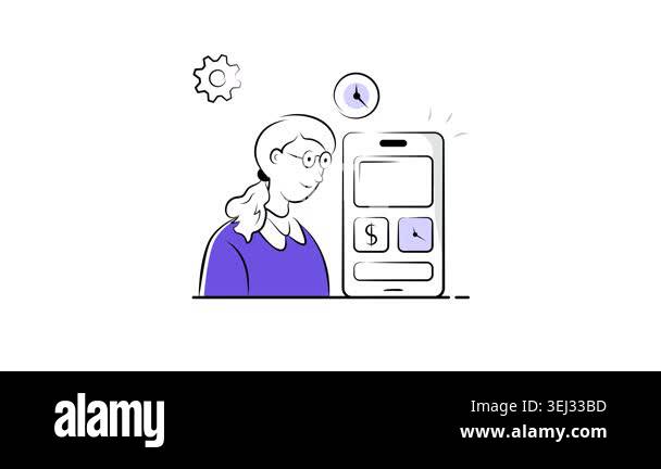 Take your hands on this amazing hand drawn animated illustration of app ...