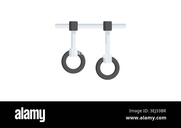 Grab this amazing flat style animated icon of gymnastic rings, ready to ...