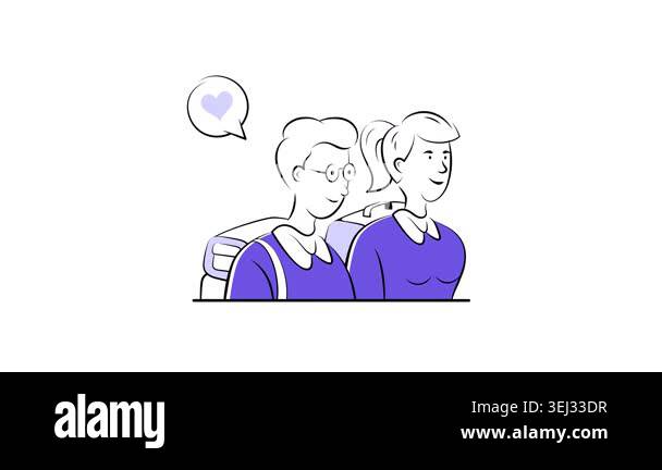 Take a look at this amazing hand drawn animated illustration of school ...