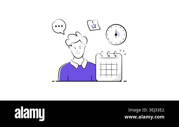 Creatively crafted amazing hand drawn animated illustration of school ...