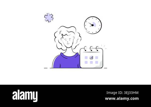 Well designed animated illustration of medical appointment, ready to ...