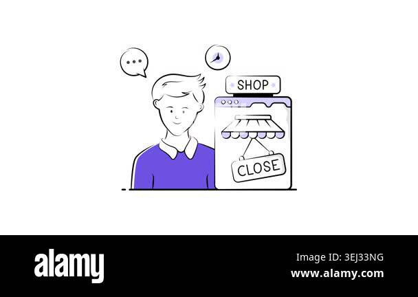 Take a look at this amazing hand drawn animated illustration of store ...