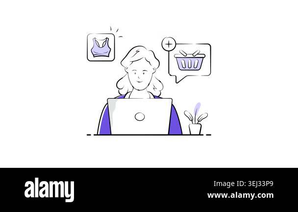 Take a look at this amazing hand drawn animated illustration of woman ...