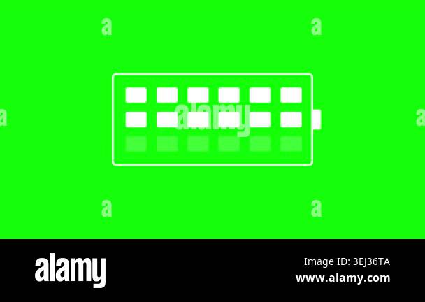 This animation depicts a stylized battery cell matrix undergoing a ...