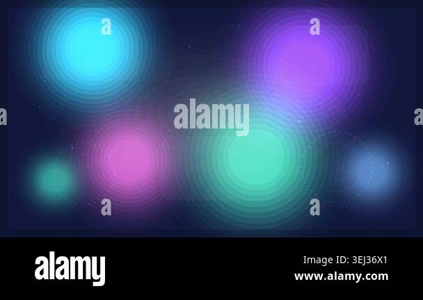 Modern abstract glowing orbs pulsating on dark cosmic background for ...
