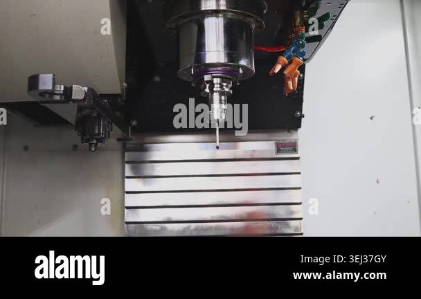 Modern CNC machine in training workshop for students during practical ...
