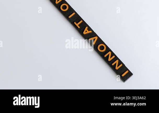 Innovation Concept Created With Letter Blocks on White Background Stock ...