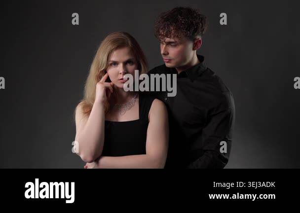 Relationship Conflict And Emotional Distance, Young Couple Standing ...