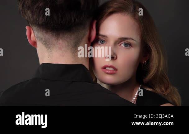 Intimate Connection And Emotional Bond, Young Couple Embracing With ...
