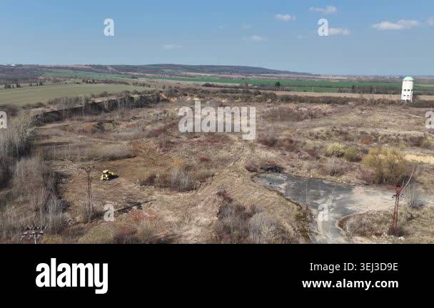 Kourim, Czech Republic - March 18, 2026 - Aerial view of construction ...