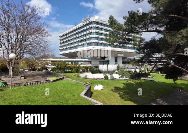 Prague, Czech Republic - April 16, 2026 - Modern office building Cube ...