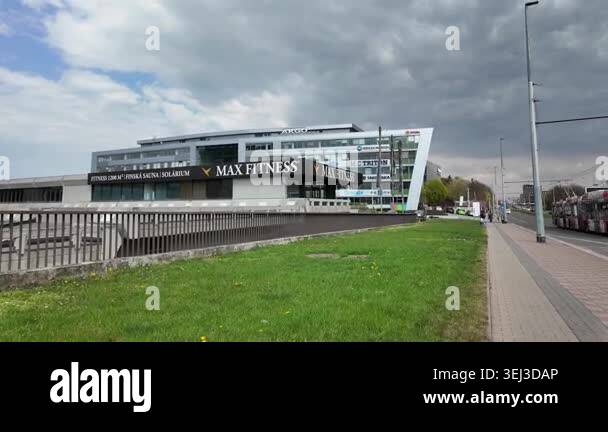 Prague, Czech Republic - April 16, 2026 - Modern urban street view with ...