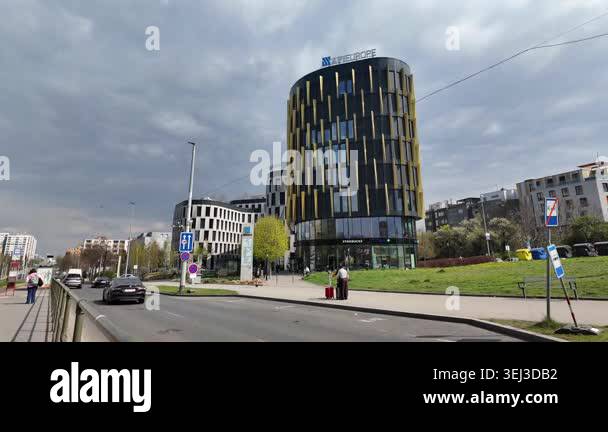 Prague, Czech Republic - April 16, 2026 - Modern architecture and urban ...