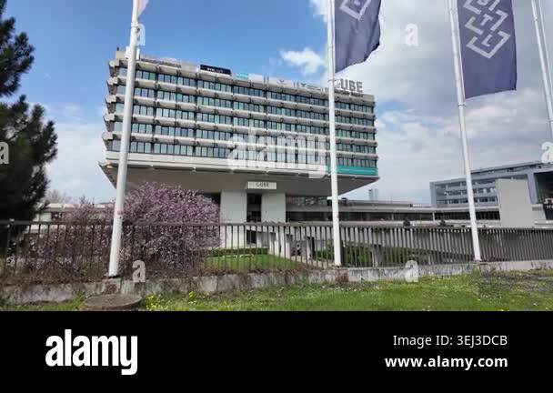 Prague, Czech Republic - April 16, 2026 - Modern office building Cube ...