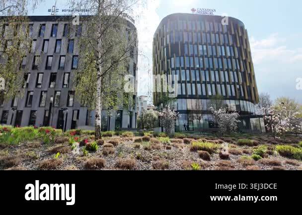 Prague, Czech Republic - April 16, 2026 - Modern architecture building ...