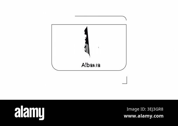Outline illustration of a computer monitor displaying the map of ...