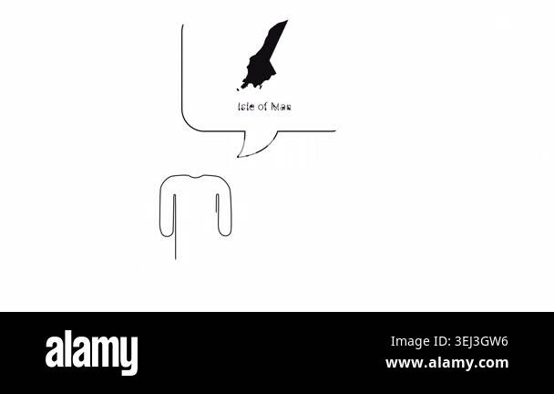 A minimalist line drawing of a person with a thought bubble containing ...