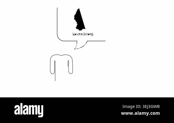 A minimalist illustration showing a stick figure with a thought bubble ...