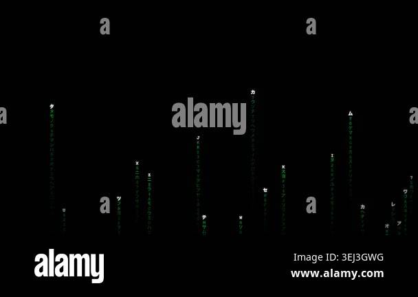 Cyber Data Flow Binary digits and glowing particles rising upward on ...