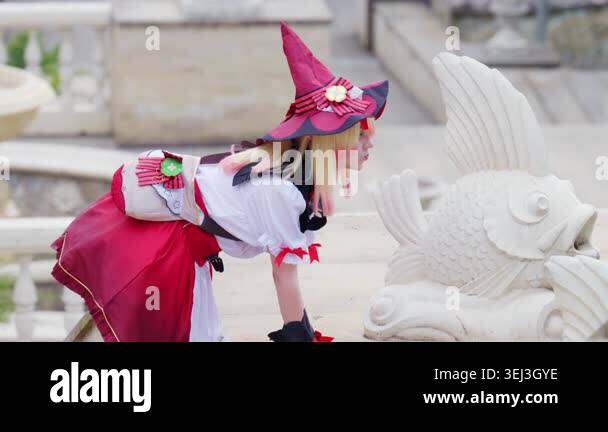 Chisinau, Moldova - April 16, 2026: Young woman in colorful cosplay ...