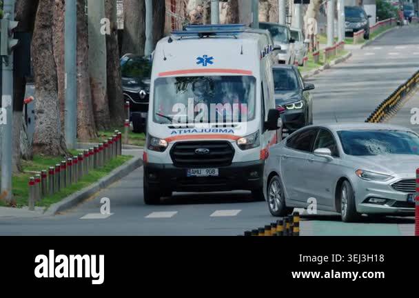 Chisinau, Moldova - April 17, 2026: Ambulance vehicle driving through ...