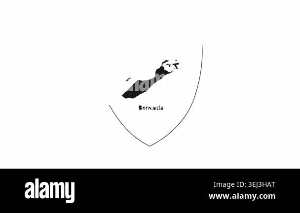 A minimalist shield emblem featuring a black silhouette of the island ...