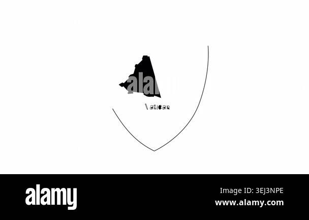 A simple graphic emblem featuring the outline of Vatican City within a ...