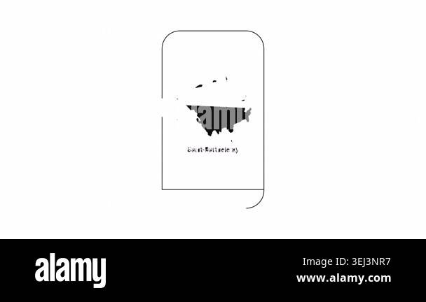 A minimalist black and white animation of an abstract ink splash ...
