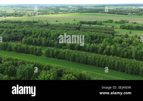 Beautiful natural landscape with green fields Stock Video Footage - Alamy