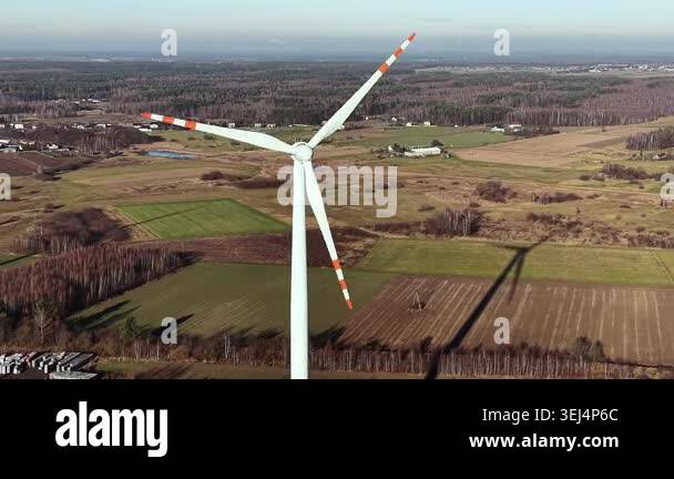 Modern renewable energy sources in a rural landscape Stock Video ...