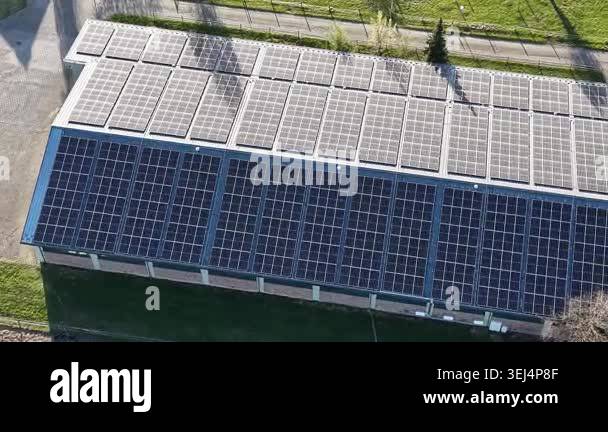 Top view of modern energy efficient building Stock Video Footage - Alamy