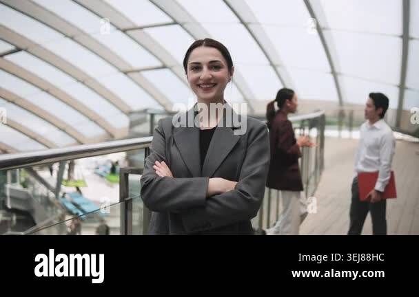 Portrait of White businesswoman, smart and attractive female business ...
