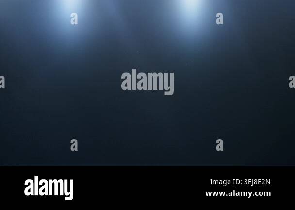 Slow Motion Shot of Blue Stage Lights Background with Floating Haze ...
