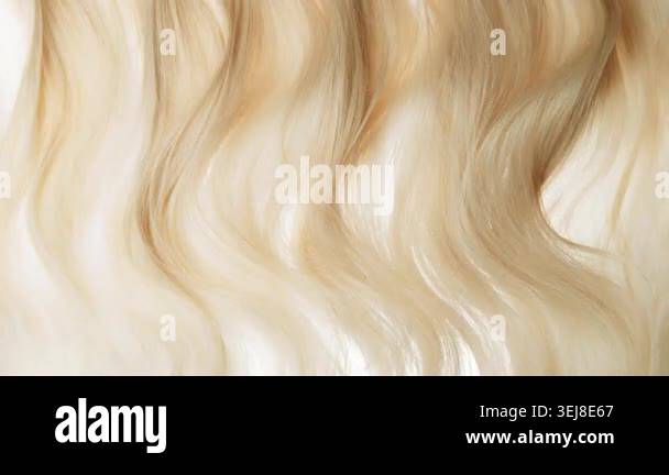 Super Slow Motion Shot of Waving Light Blonde Hair at 1000 fps. Filmed ...