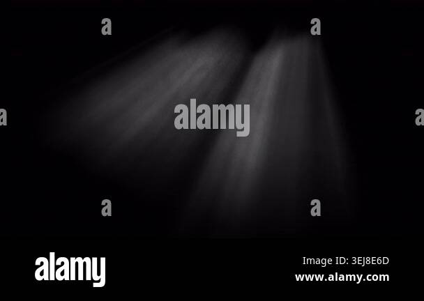 Light Beams Overlay with Atmospheric Haze Isolated on Black Background ...